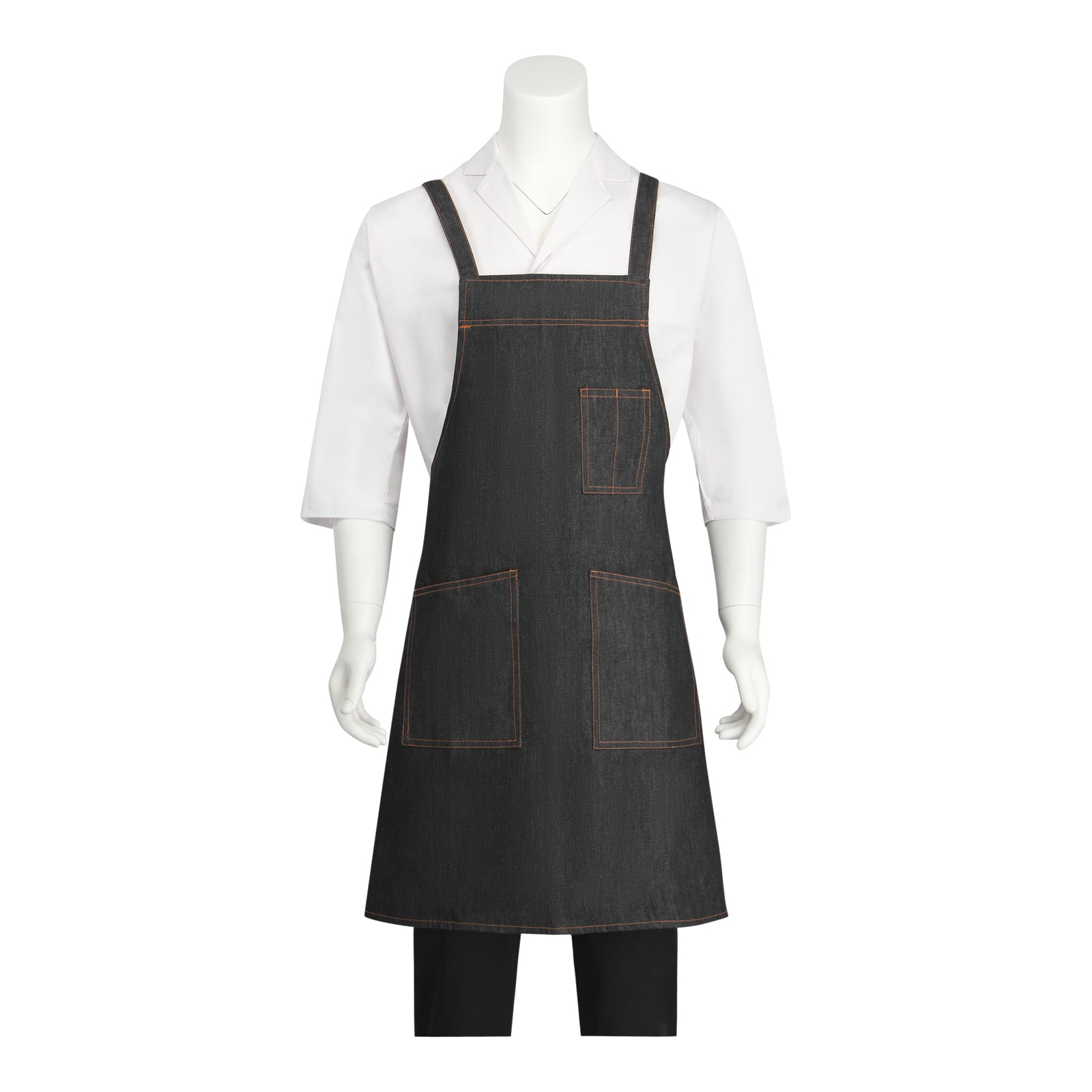 Denim Cross Back Apron – Binlin Linen Manufacturers